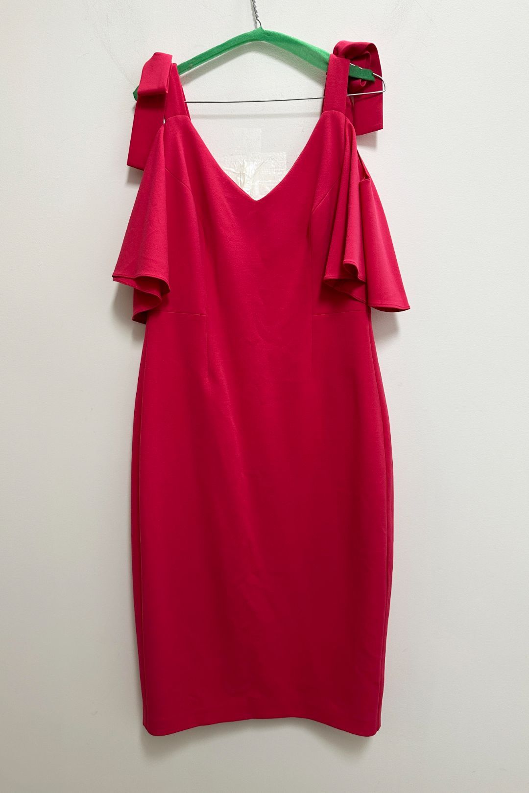 Buy Hot Pink Cold Shoulder Dress | Anthea Crawford | GlamCorner
