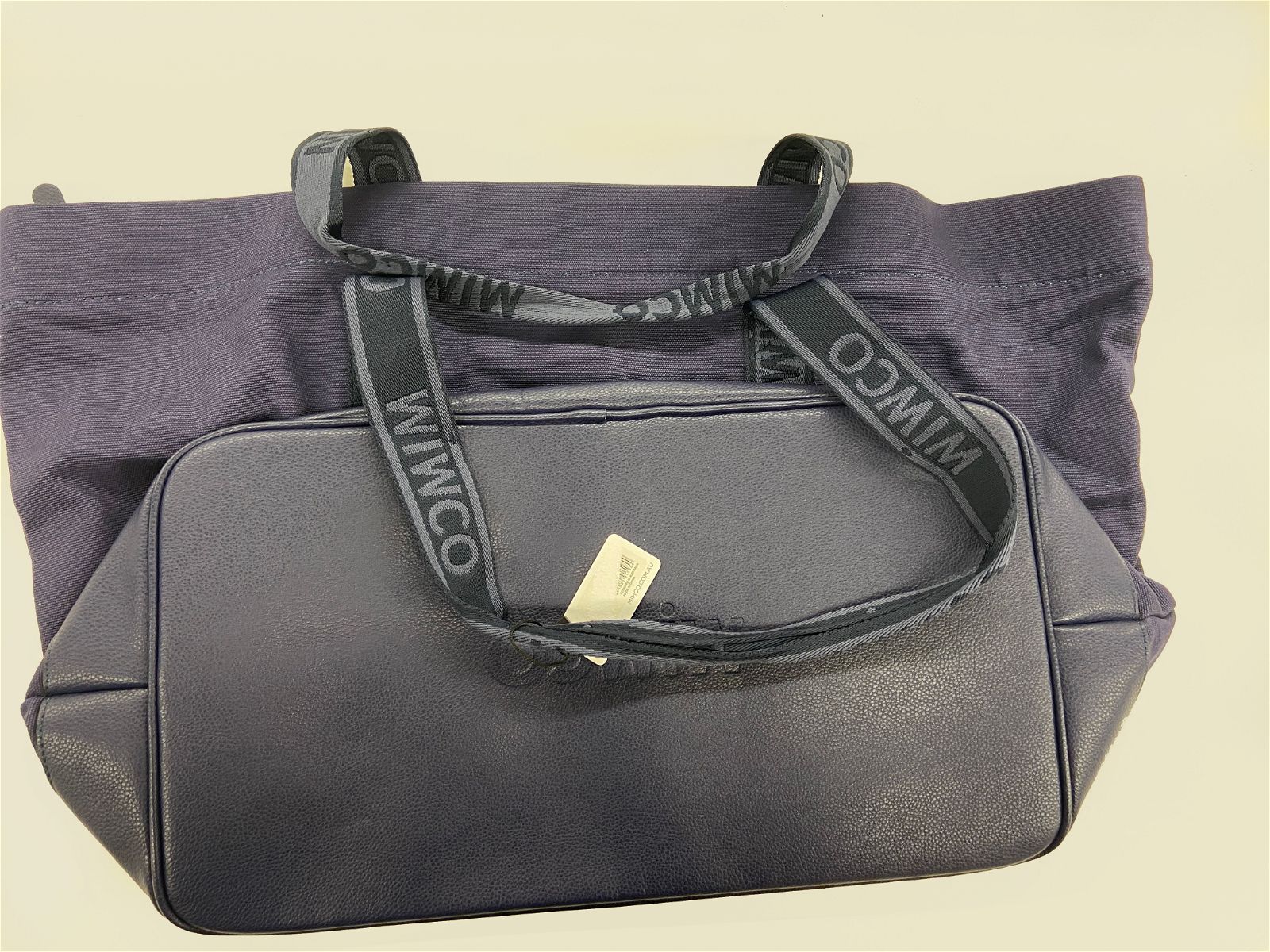 Buy Oversized Canvas Logo Tote in Blue | Mimco | GlamCorner