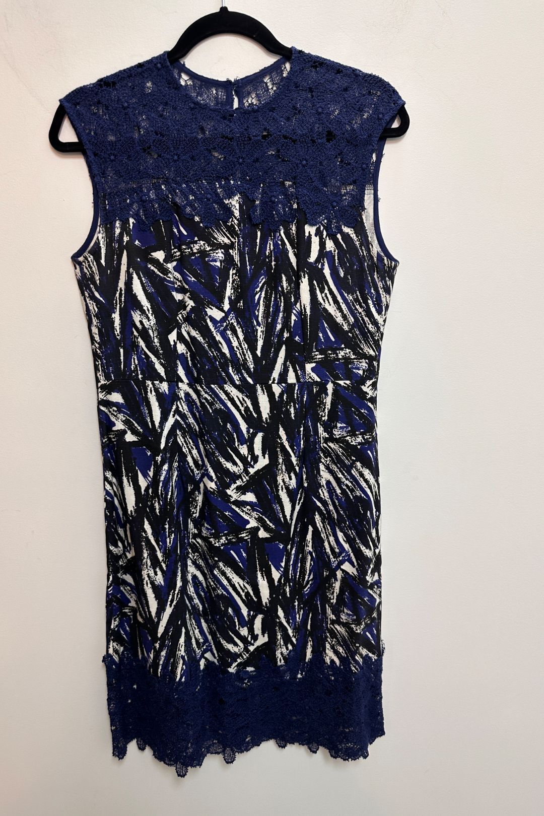 Buy Lace Cocktail Mini Dress in Blue and White | Scanlan Theodore ...