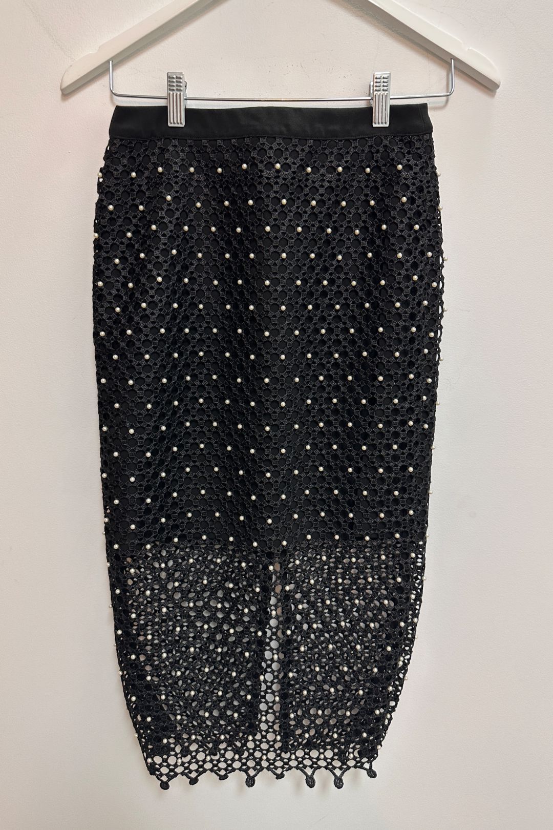 Buy Pearl Bead Skirt in Black | Kookai | GlamCorner