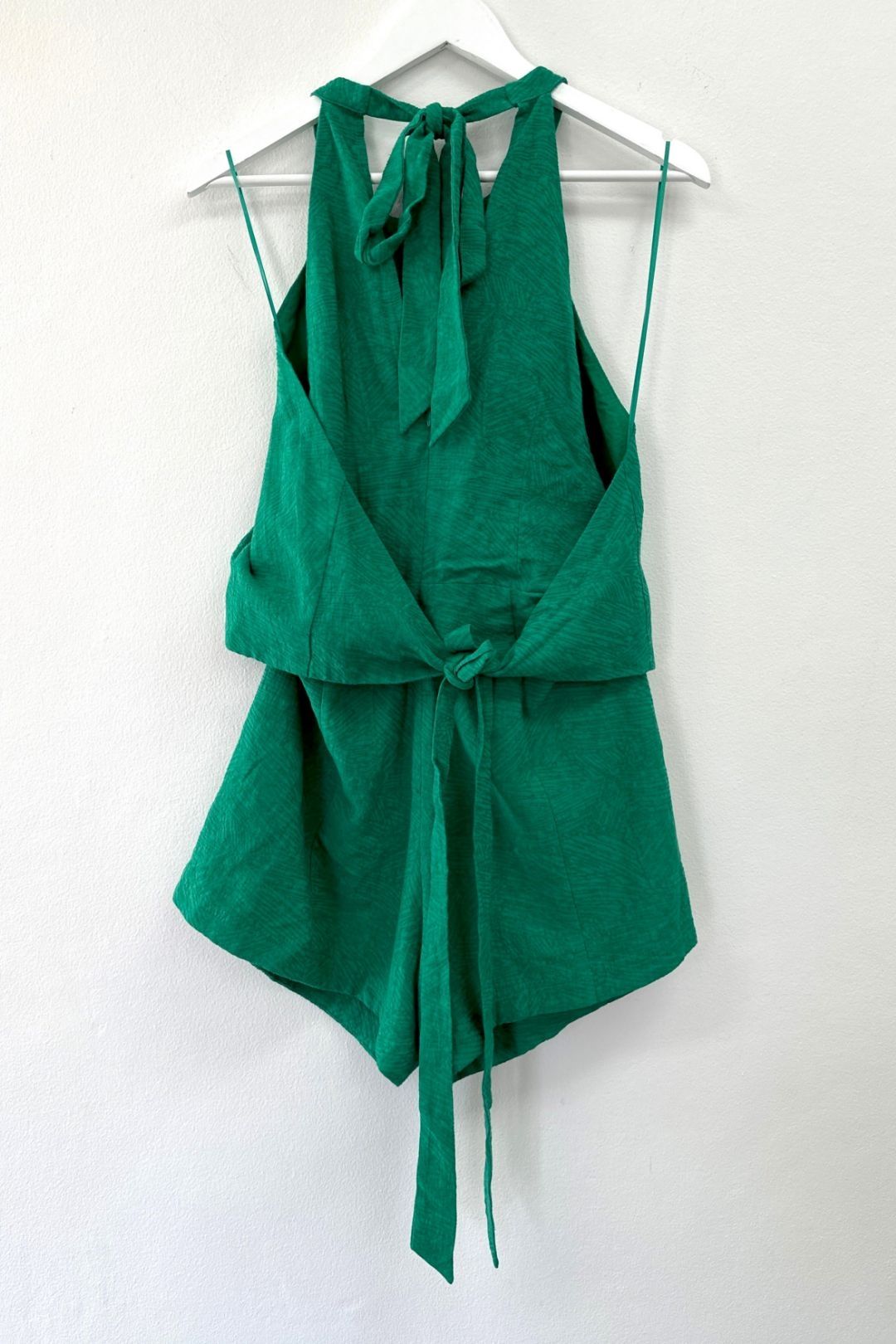 Buy Green Cruz Halter Cut Out Playsuit | Issy | GlamCorner