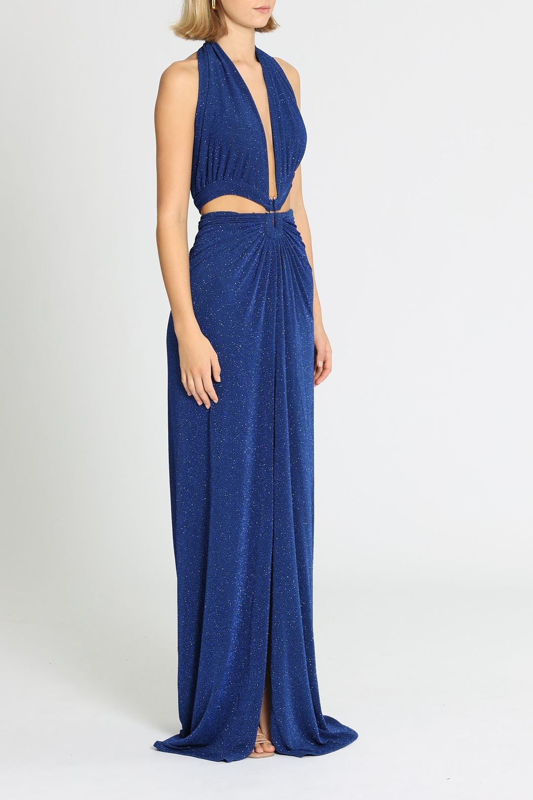 Hire Tori Gown in Blue Sparkle | J. Angelique | GlamCorner