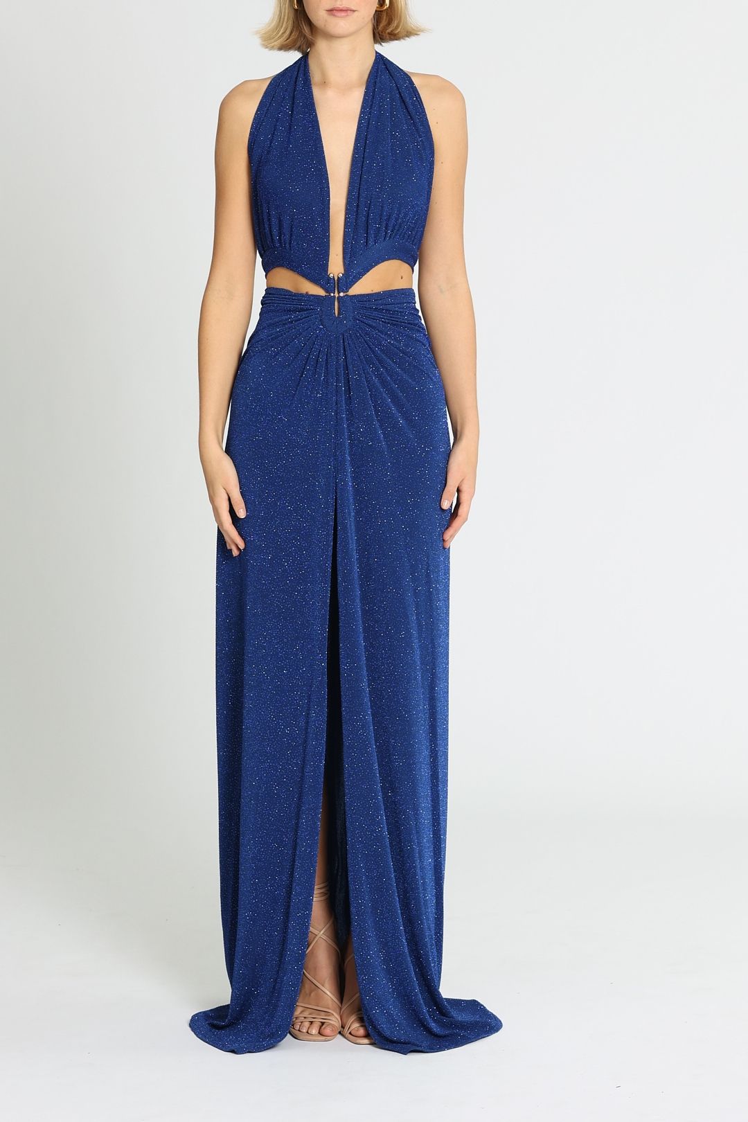 Hire Tori Gown in Blue Sparkle | J. Angelique | GlamCorner