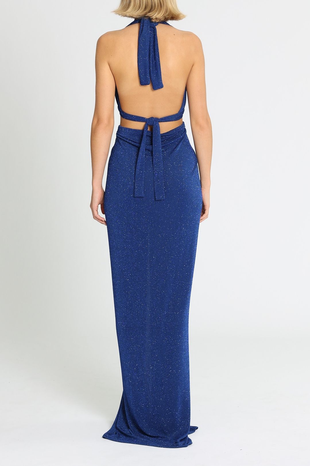Hire Tori Gown in Blue Sparkle | J. Angelique | GlamCorner