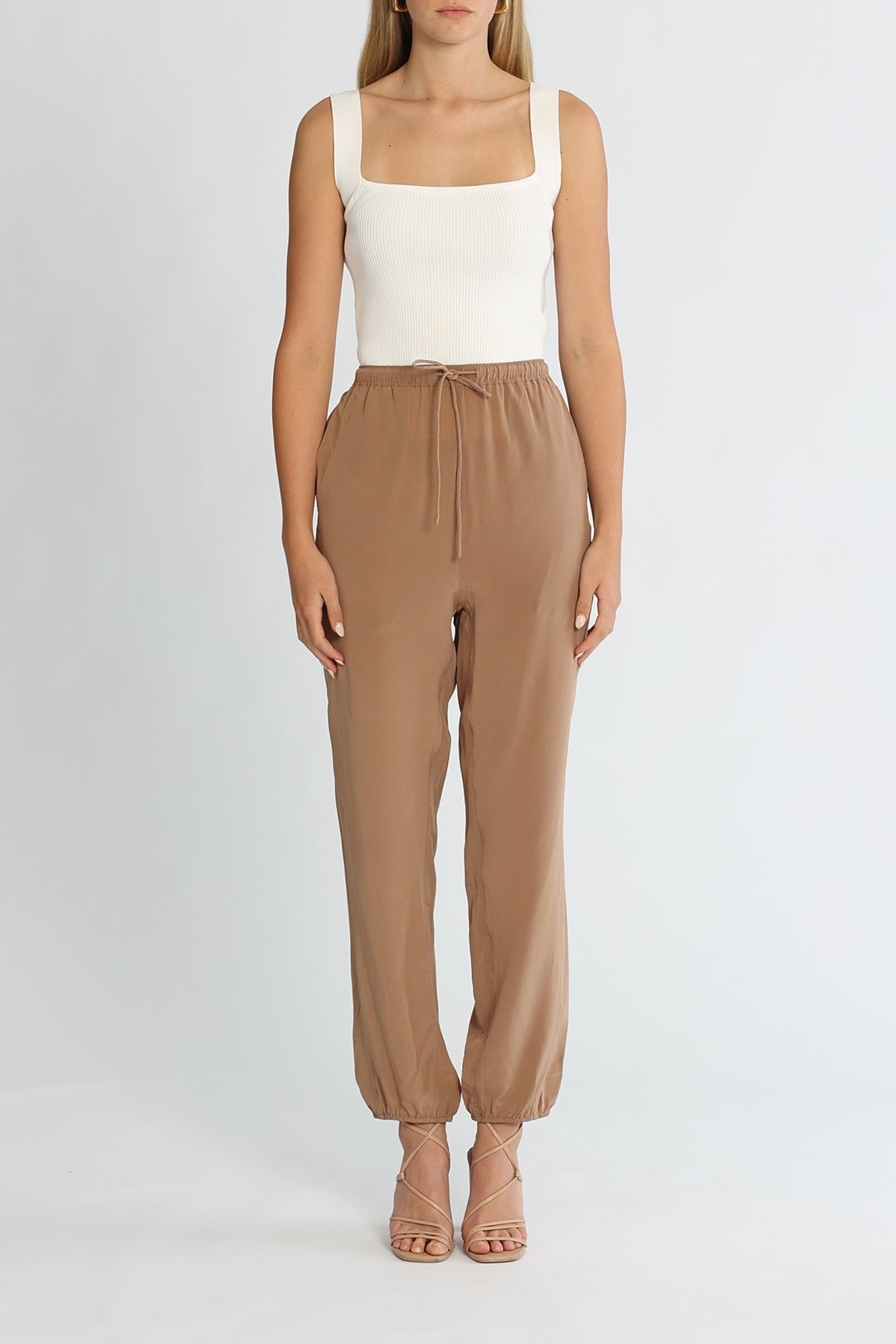 Hire Game Changing Pant in Beige | JAC + JACK | GlamCorner
