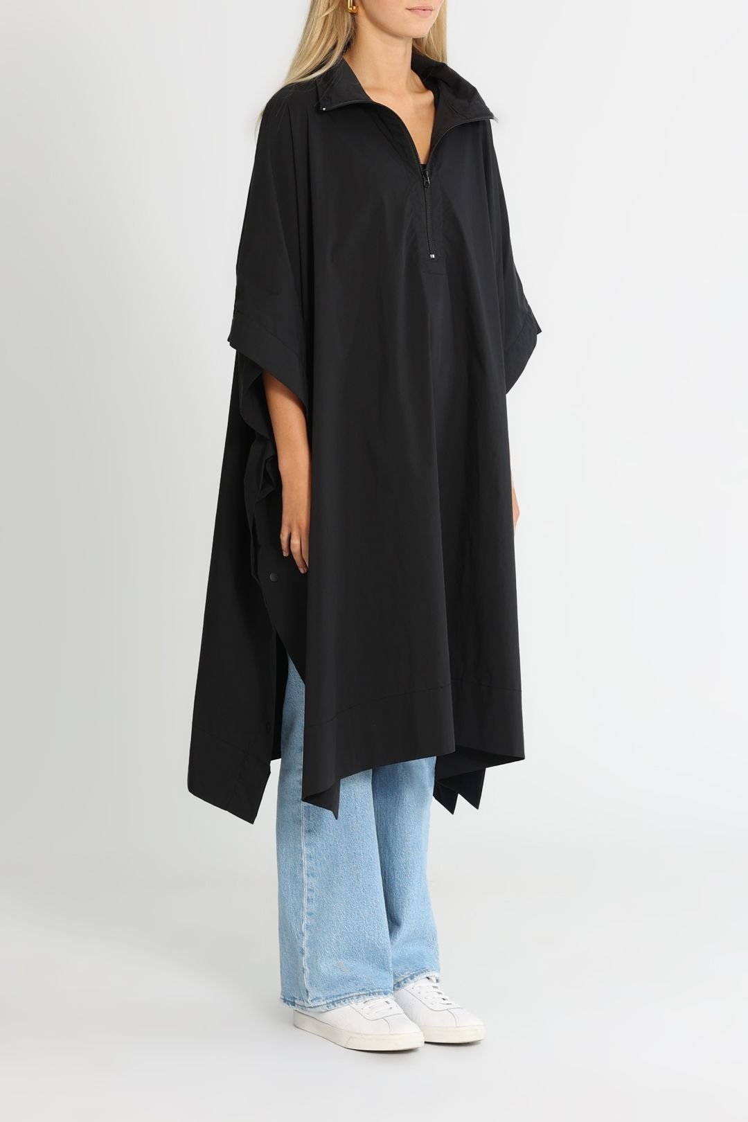 Hire Kirk Cotton Coat in Black | JAC + JACK | GlamCorner