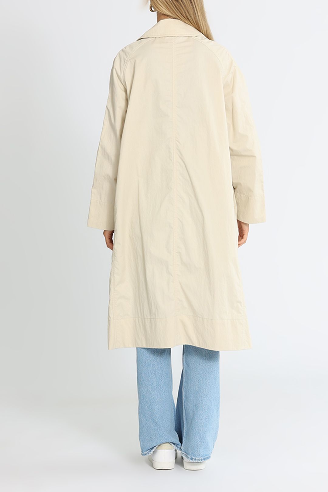 Hire Orwell Cotton Coat in Natural | JAC + JACK | GlamCorner