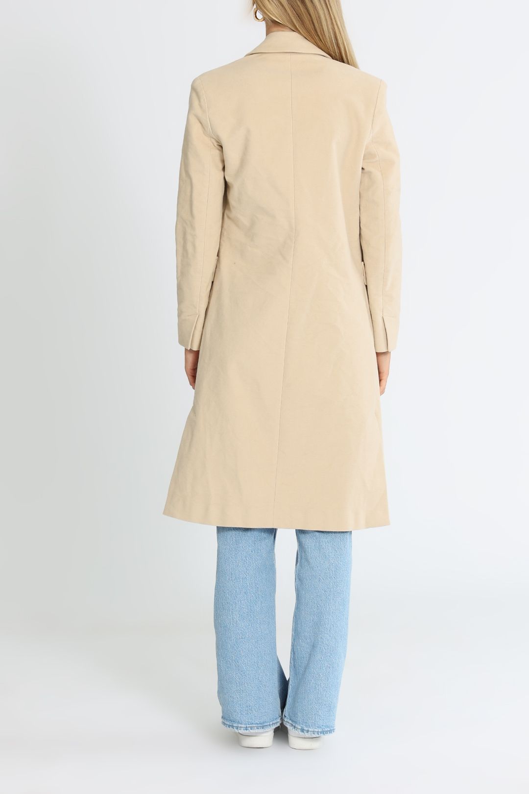 Hire Ray Cotton Coat in Rock Pebble | JAC + JACK | GlamCorner