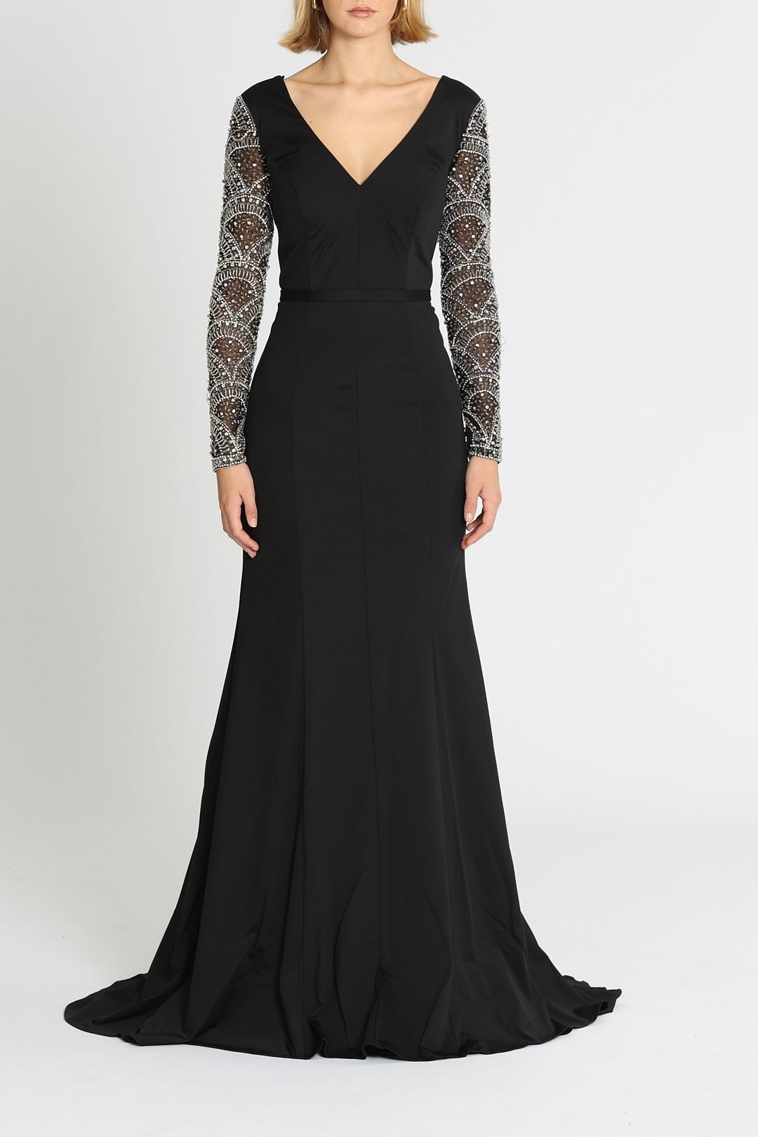 Elizabeth Gown in Black by Jadore for Rent | GlamCorner