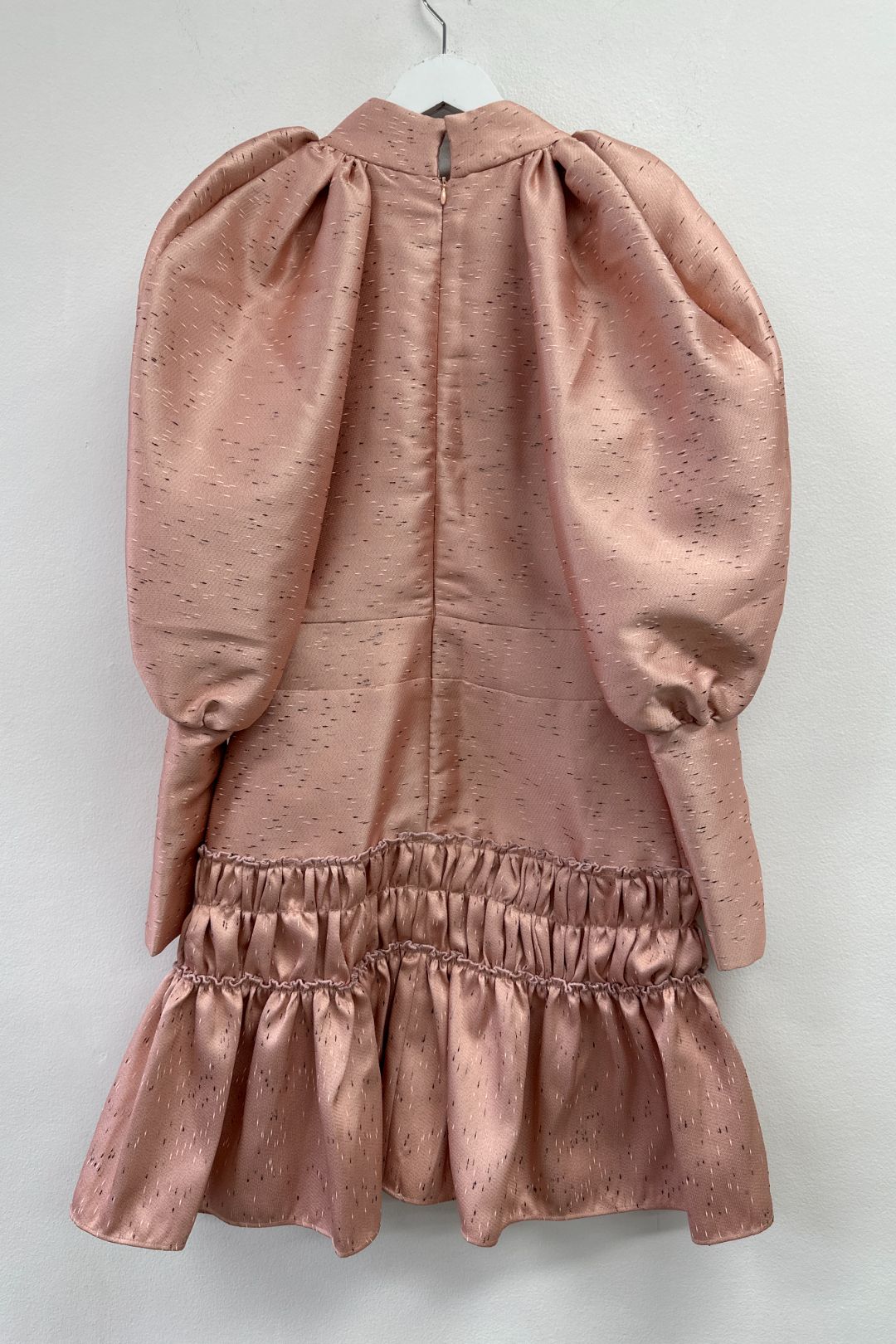 Buy Jen Ruffled Dress in Peach | Nicola Finetti | GlamCorner