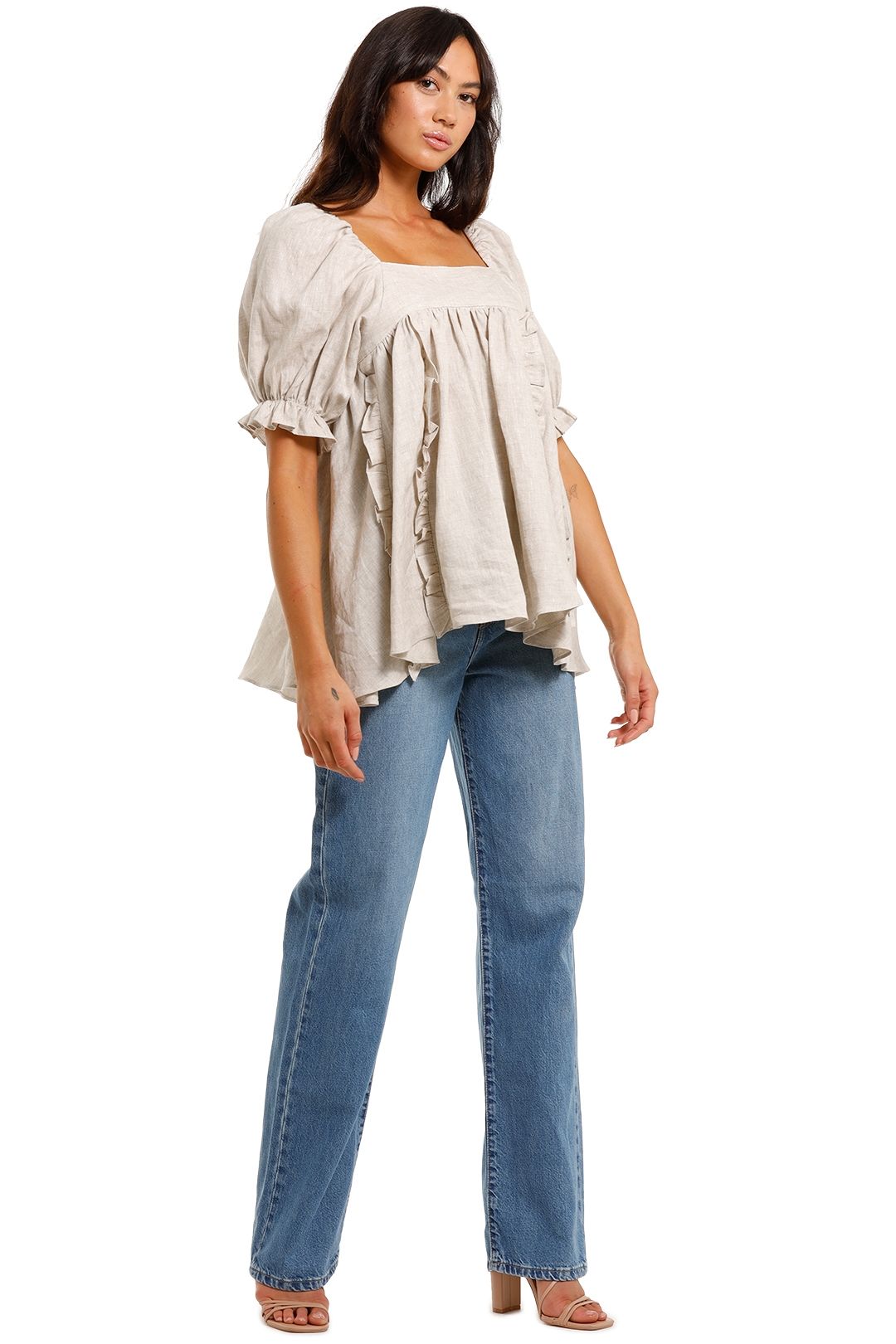 Hire Elle Linen Smock Top | Joslin | GlamCorner