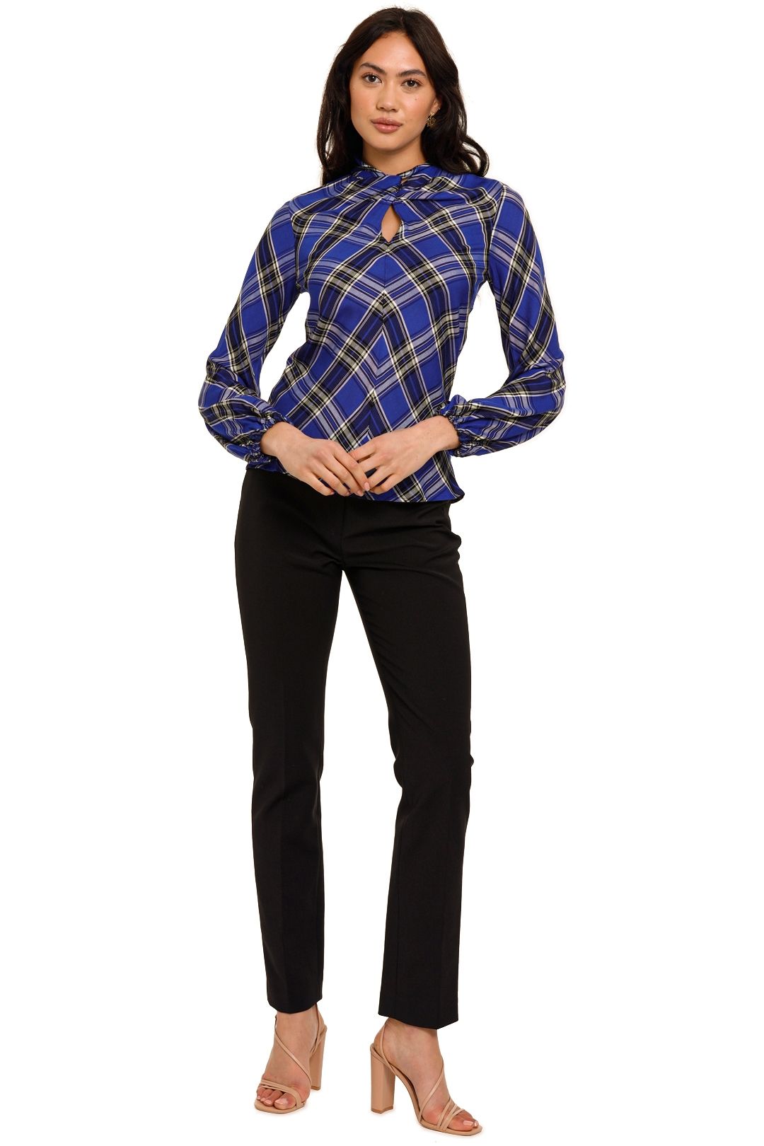 Hire Emily Long Sleeve Check Top | Kate Sylvester | GlamCorner