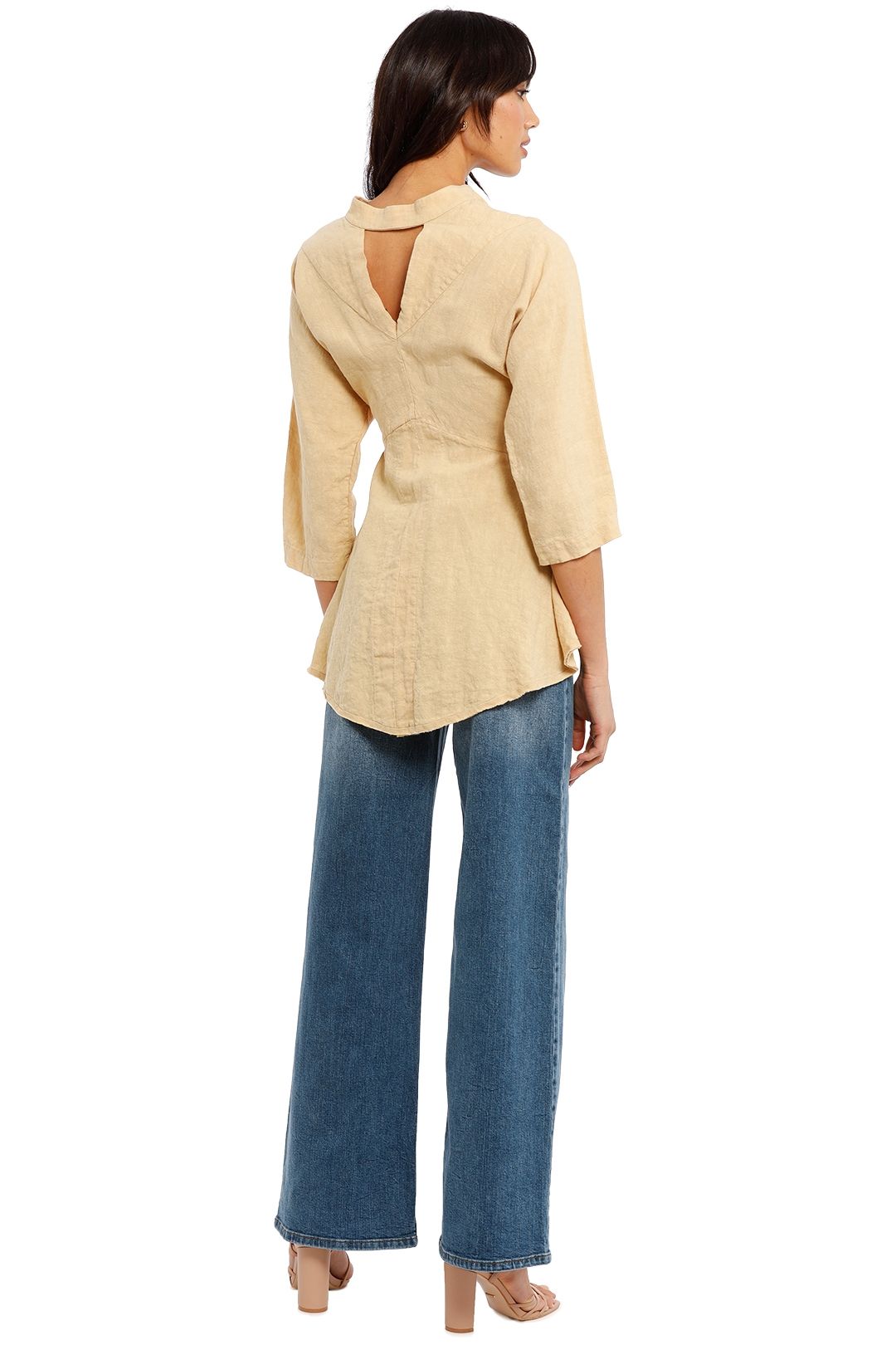 Hire Linen Shirt in Camel | KITX | GlamCorner