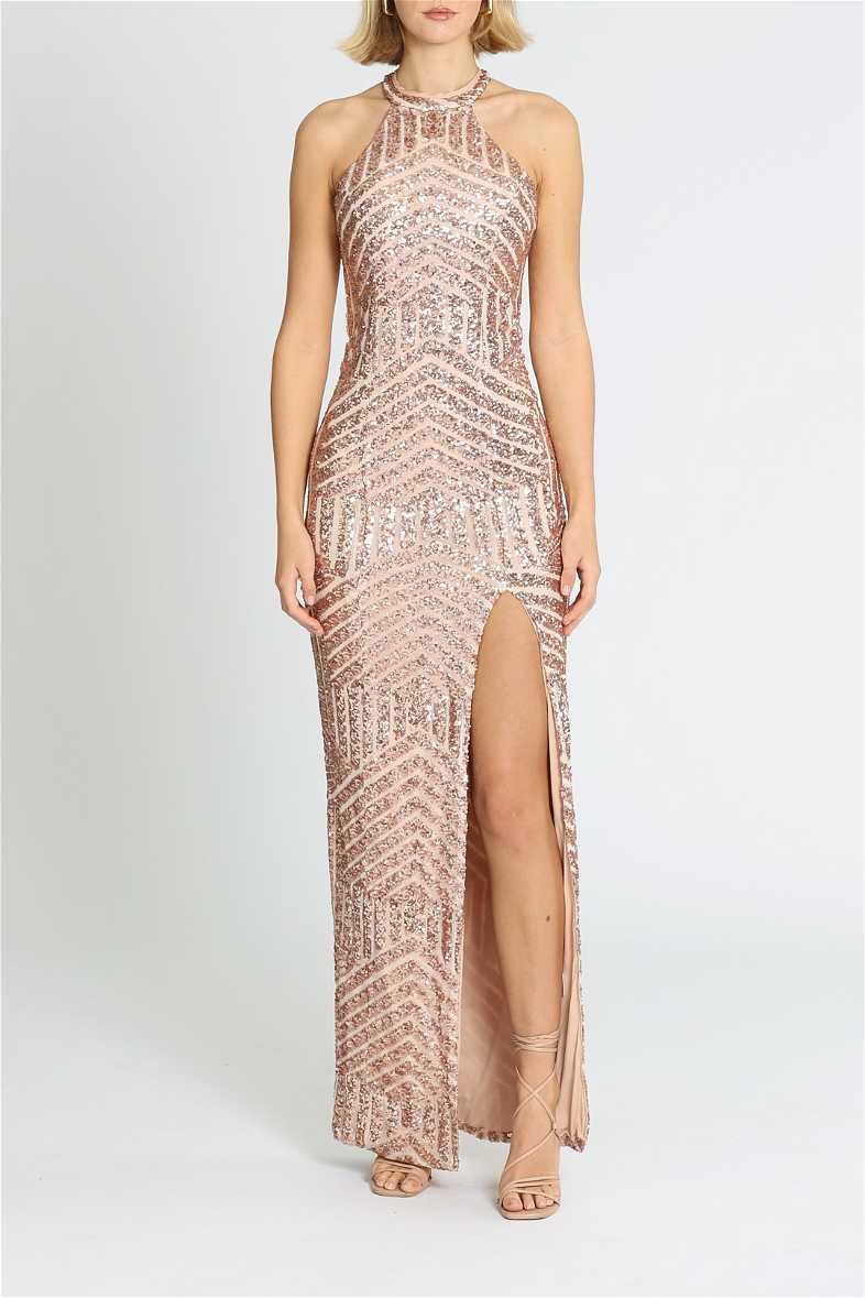 Caprice Halter Gown by Montique for Rent