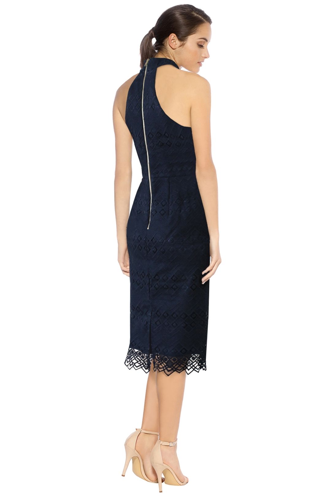 Marisol Lace Midi Dress in Navy by L'amour for Hire