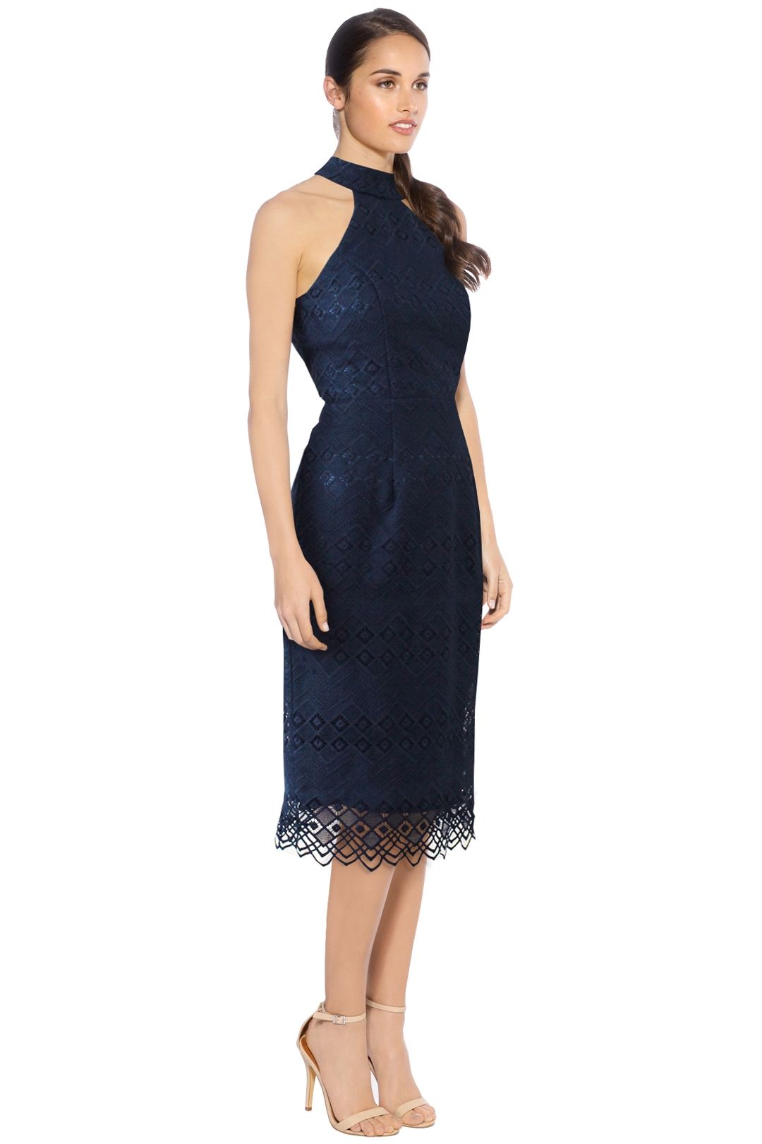 Marisol Lace Midi Dress in Navy by L'amour for Hire