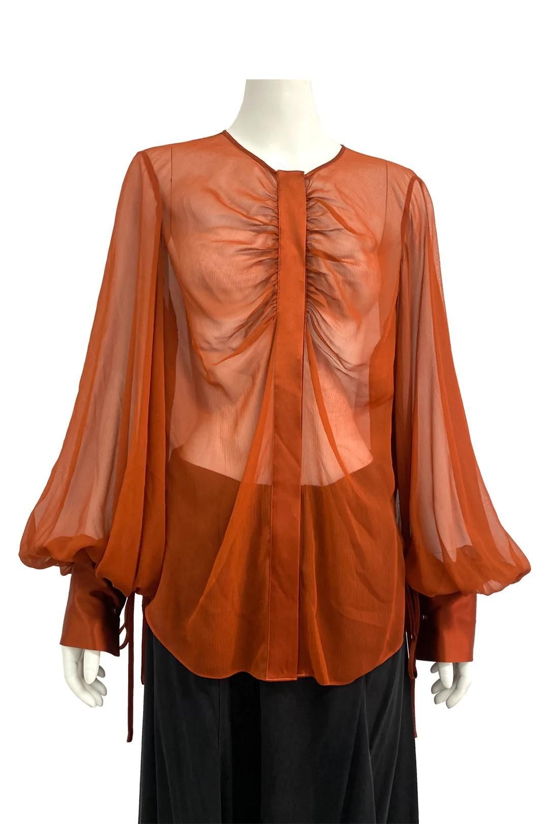 Buy Scorched Earth Burnt Orange Shirt | Lee Mathews | GlamCorner