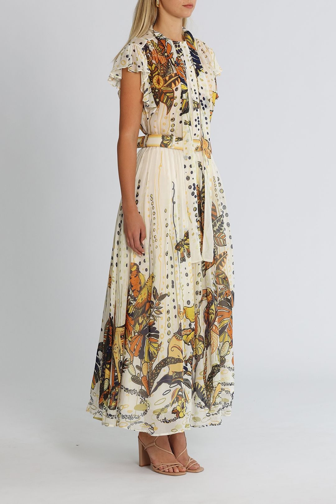 Hire La Vida Silk Chiffon Dress | LEO LIN | GlamCorner