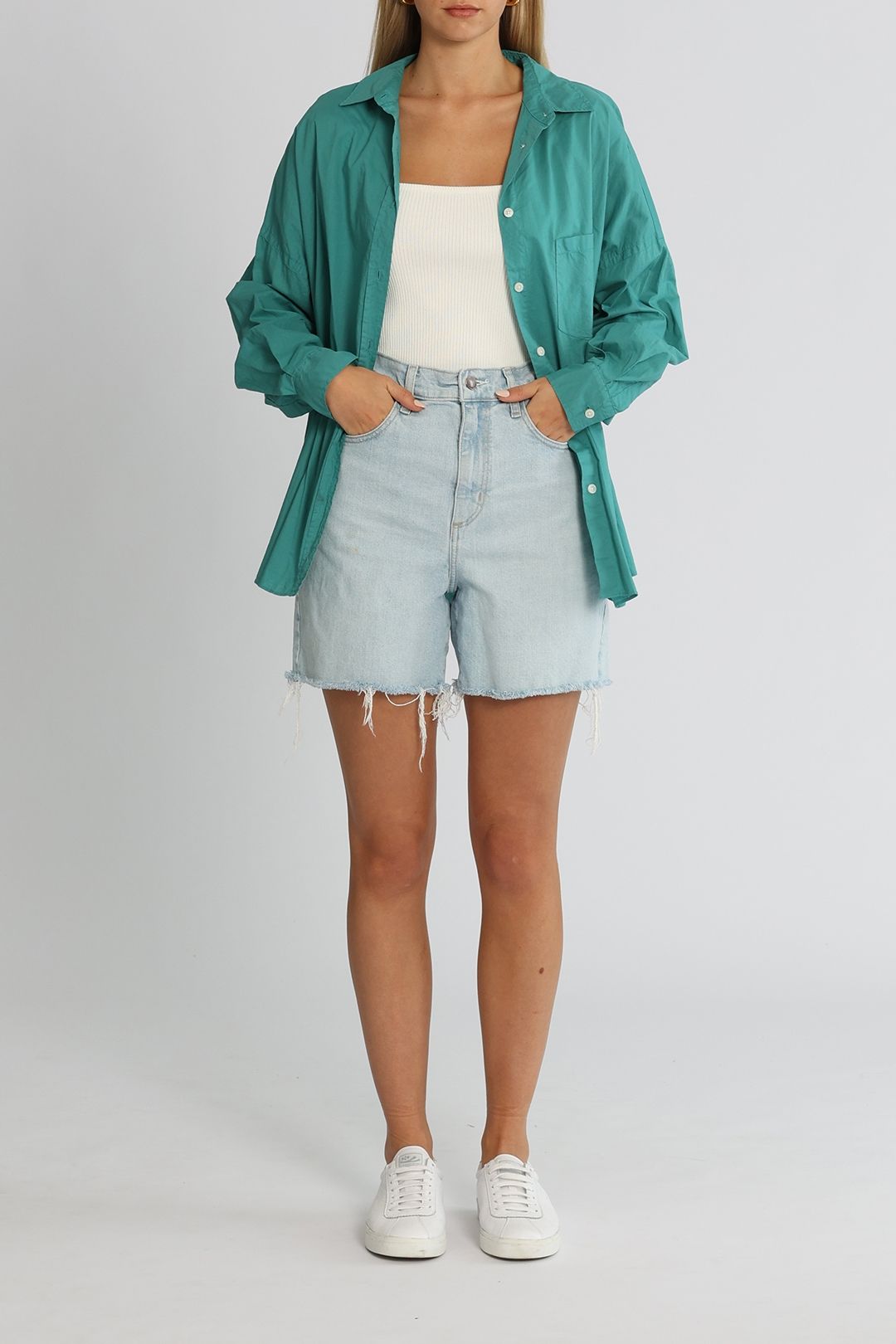 Hire Chiara Shirt Classic in Sea | LMND | GlamCorner