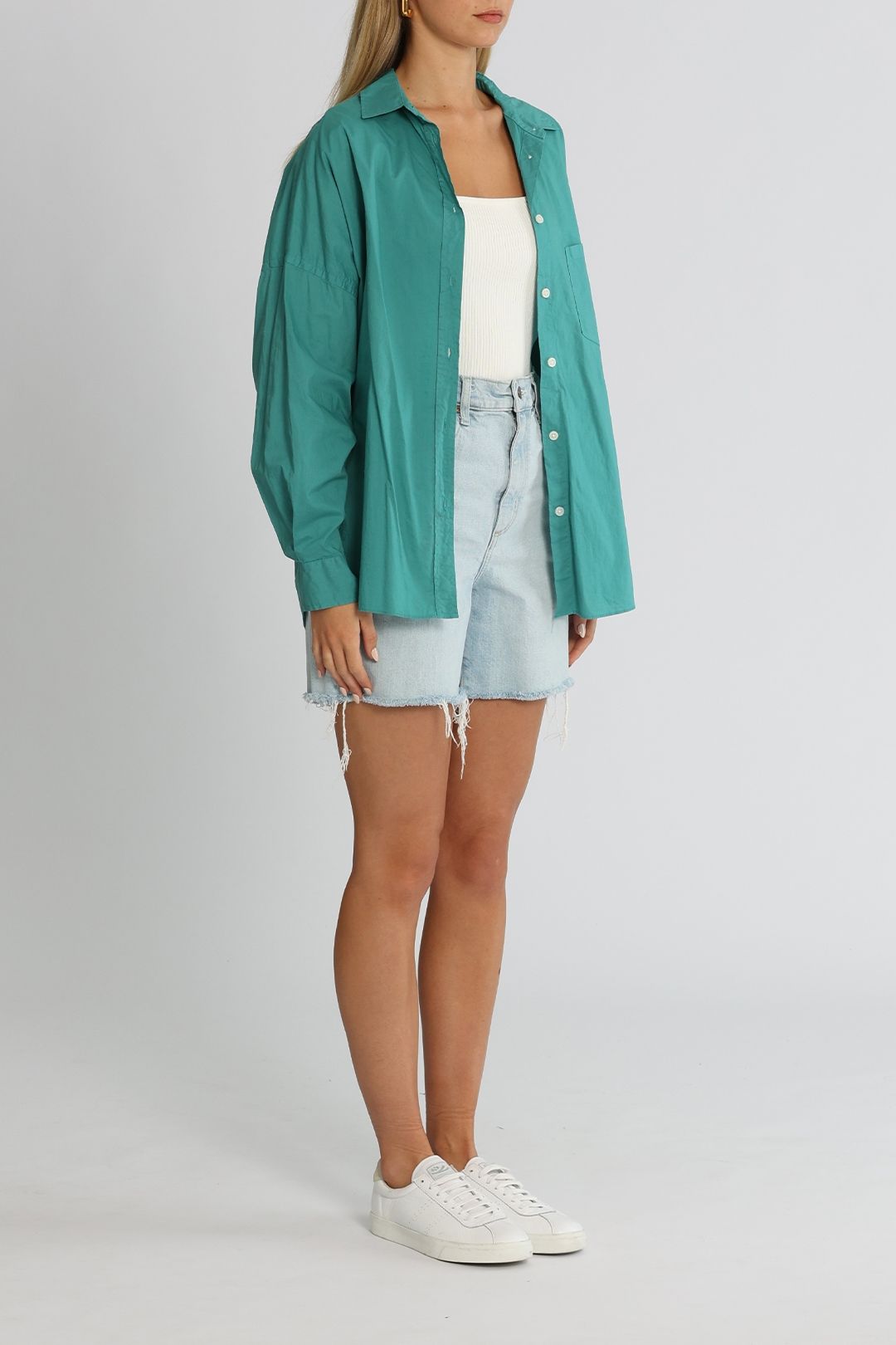 Hire Chiara Shirt Classic in Sea | LMND | GlamCorner