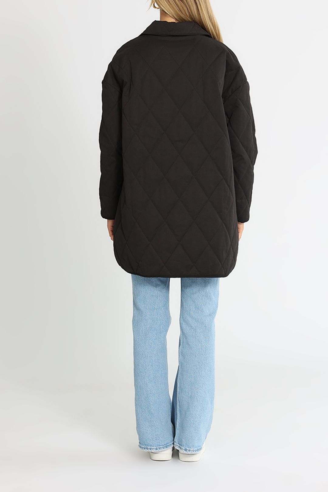 Hire Parker Quilted Jacket in Black | LMND | GlamCorner