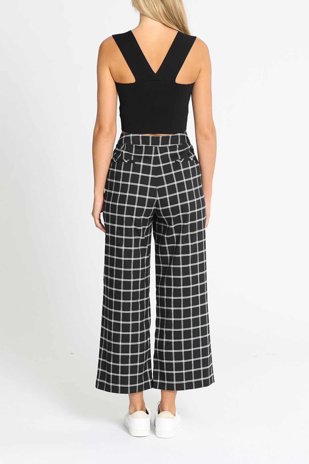 Hire Joyce Wide Leg Check Pant | Marcs | GlamCorner