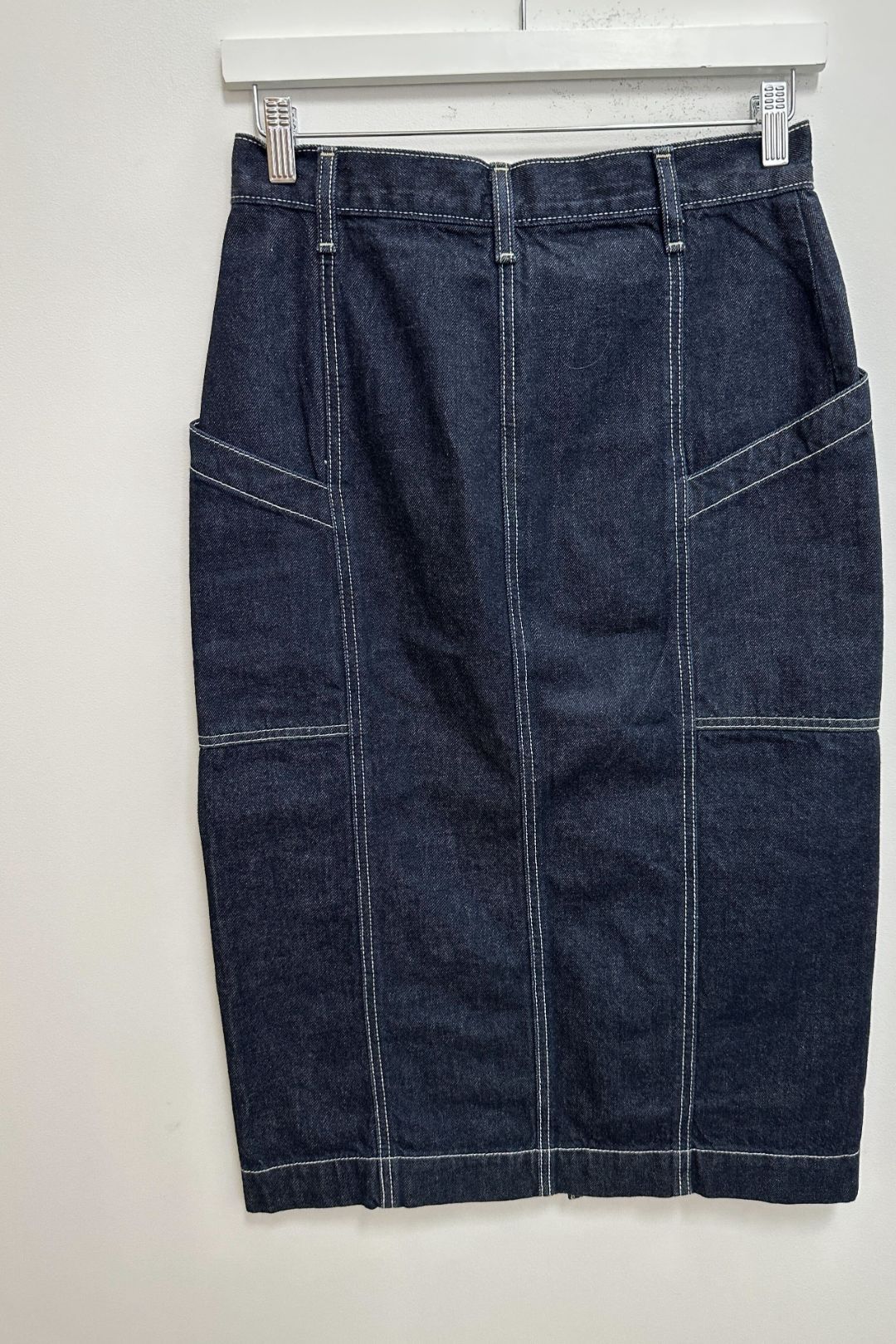 Buy Midi Denim Blue Pencil Skirt Levis Glamcorner