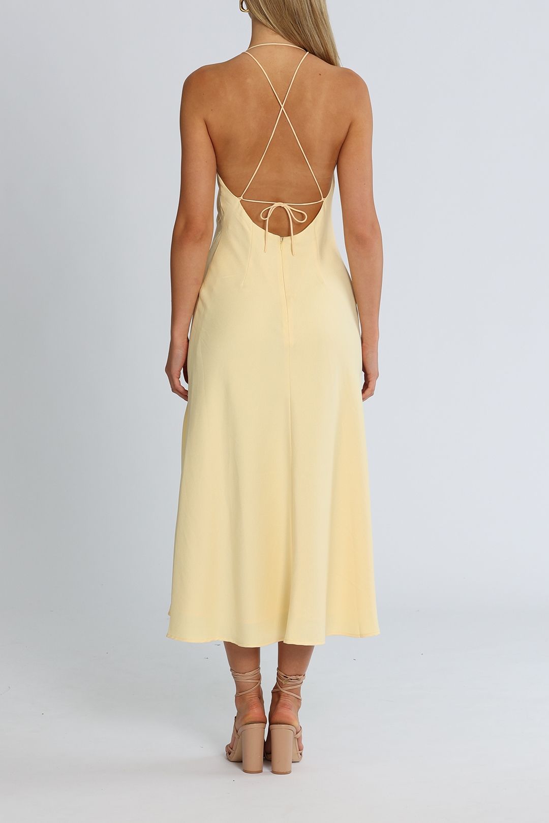 Hire Dawn Dress in Italian Straw | Misha | GlamCorner