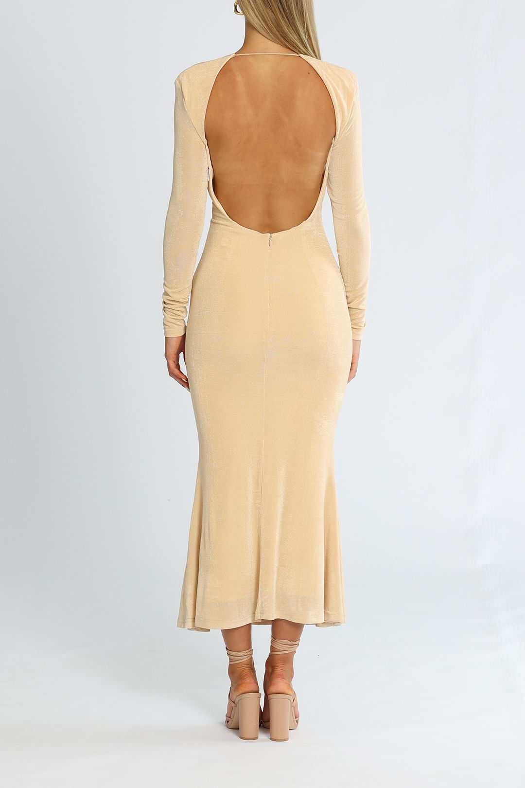 Hire Engracia Dress in Champagne | Misha | GlamCorner