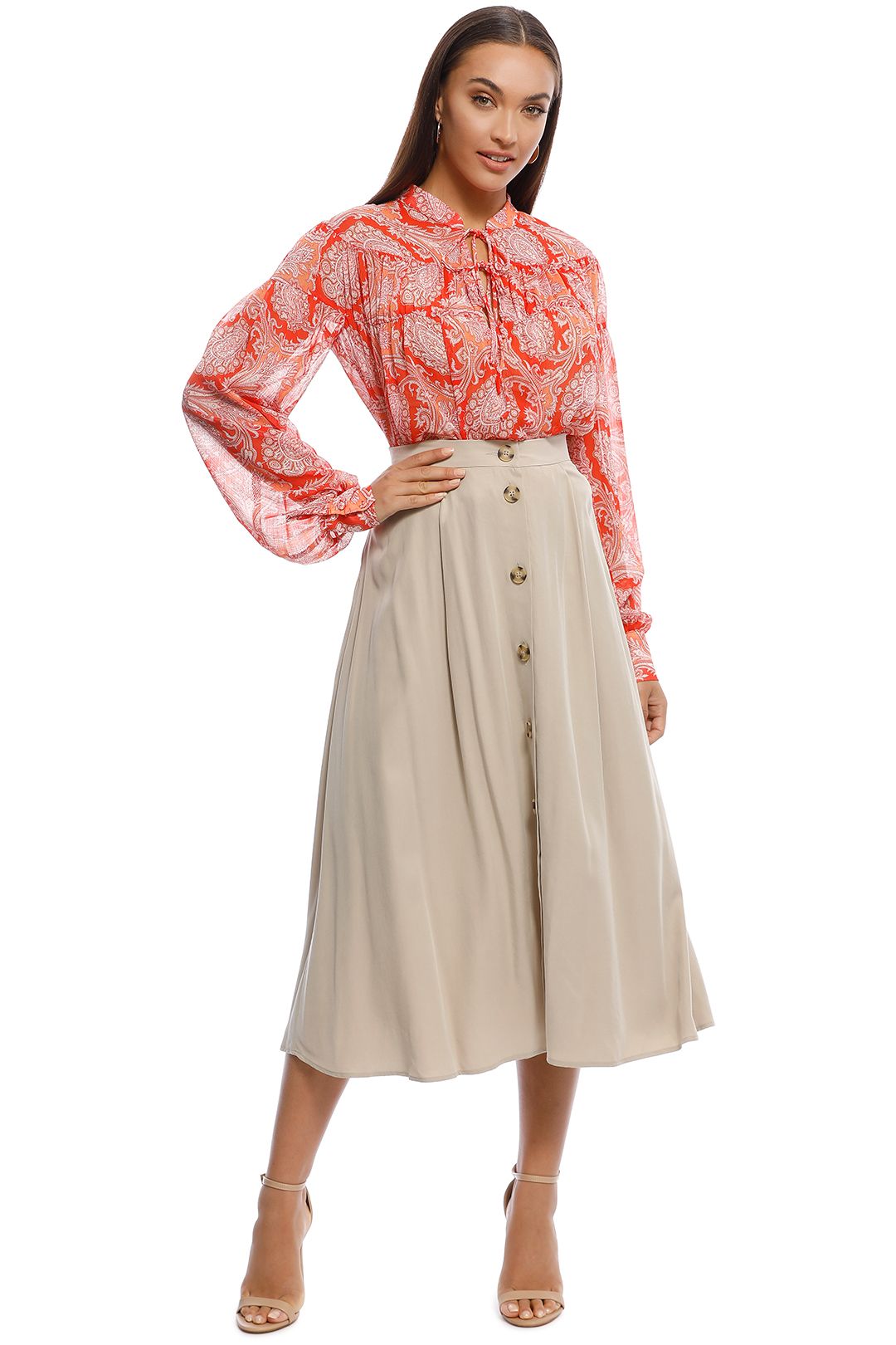 Bengala Boho Paisley Blouse by MNG for Hire | GlamCorner