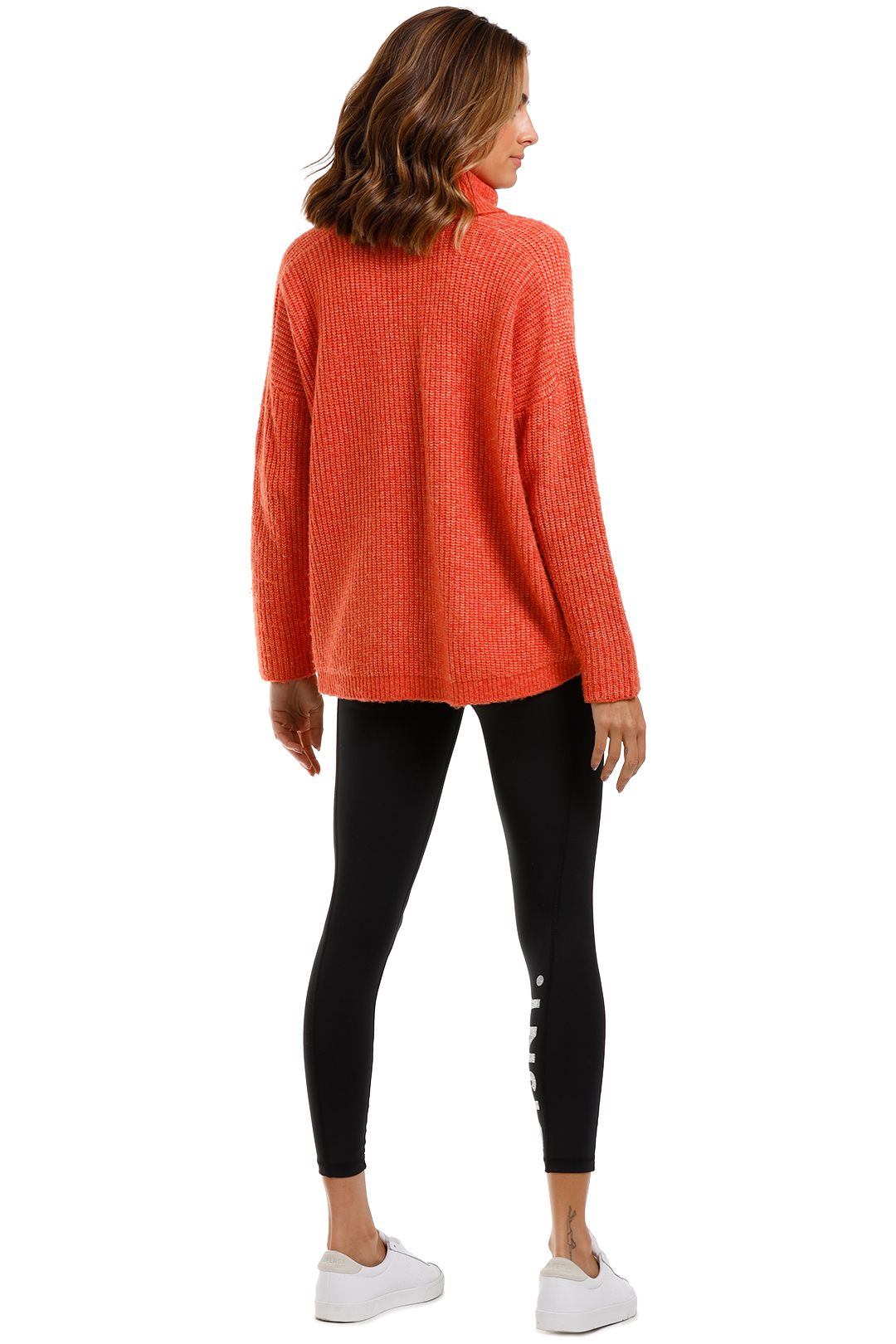 Cowl Neck Sweater in Burnt Orange by MNG for Hire | GlamCorner