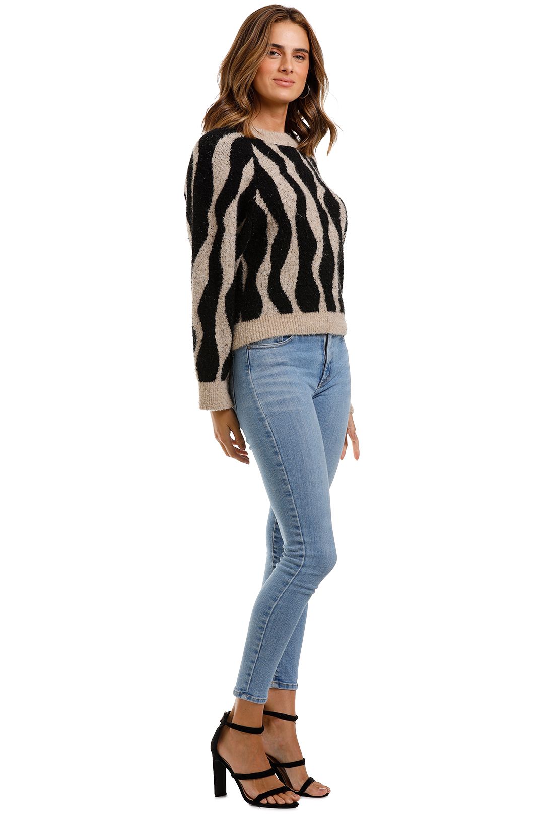 MNG - Jacquard Sweater in Animal by MNG for Hire | GlamCorner
