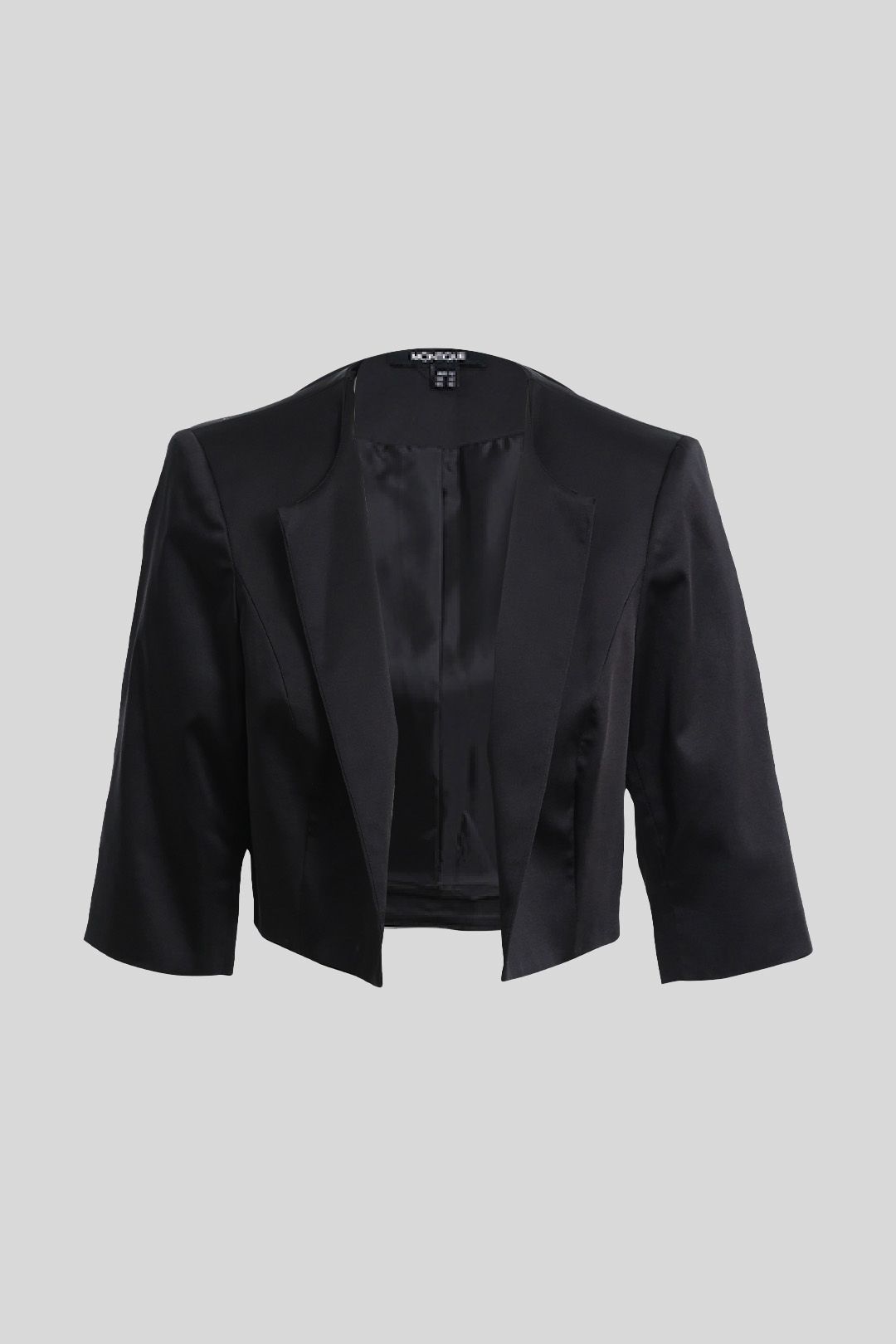 Buy Black Cropped Bolero Jacket | Montique | GlamCorner
