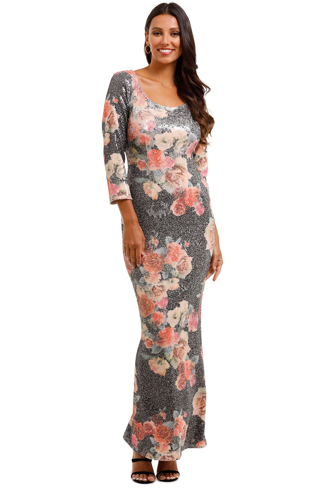 Matisse Gown in Floral Multi | Moss and Spy | GlamCorner