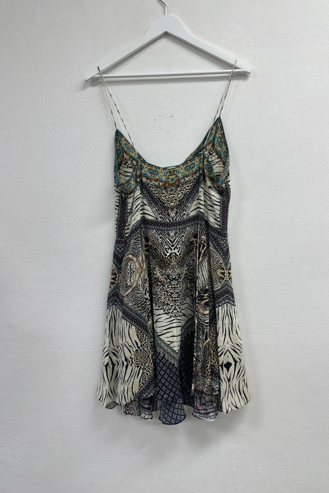 Buy Multi The Bodyguard Short Dress with Tie Front | Camilla | GlamCorner