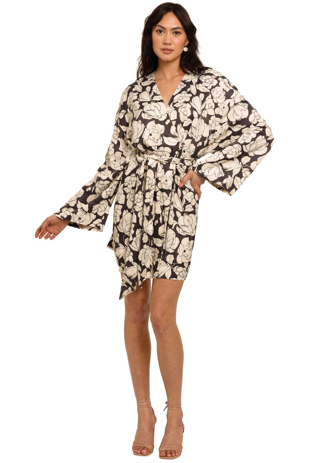 Hire Lara Wrap Dress in Porcelain Rose | Nanushka | GlamCorner