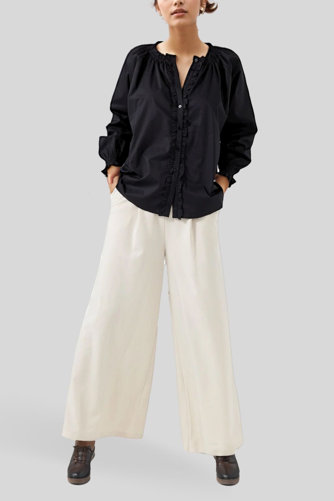 Rent Nicole Shirt Black | Brave and True | GlamCorner