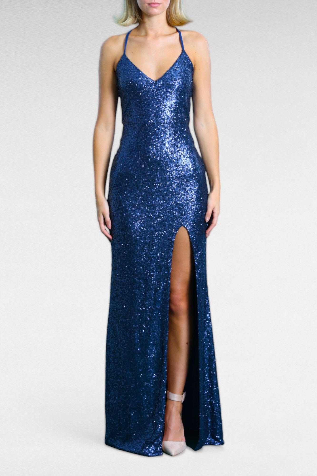 Hire Bellezza Gown in Navy | Nookie | GlamCorner