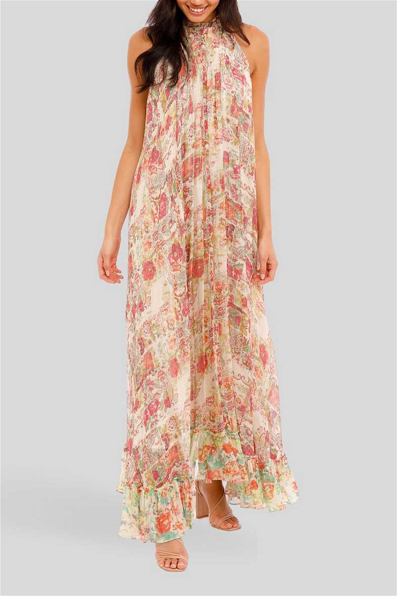 Ruby Ruffle Dress in Multi by Rebecca Vallance for Hire | GlamCorner