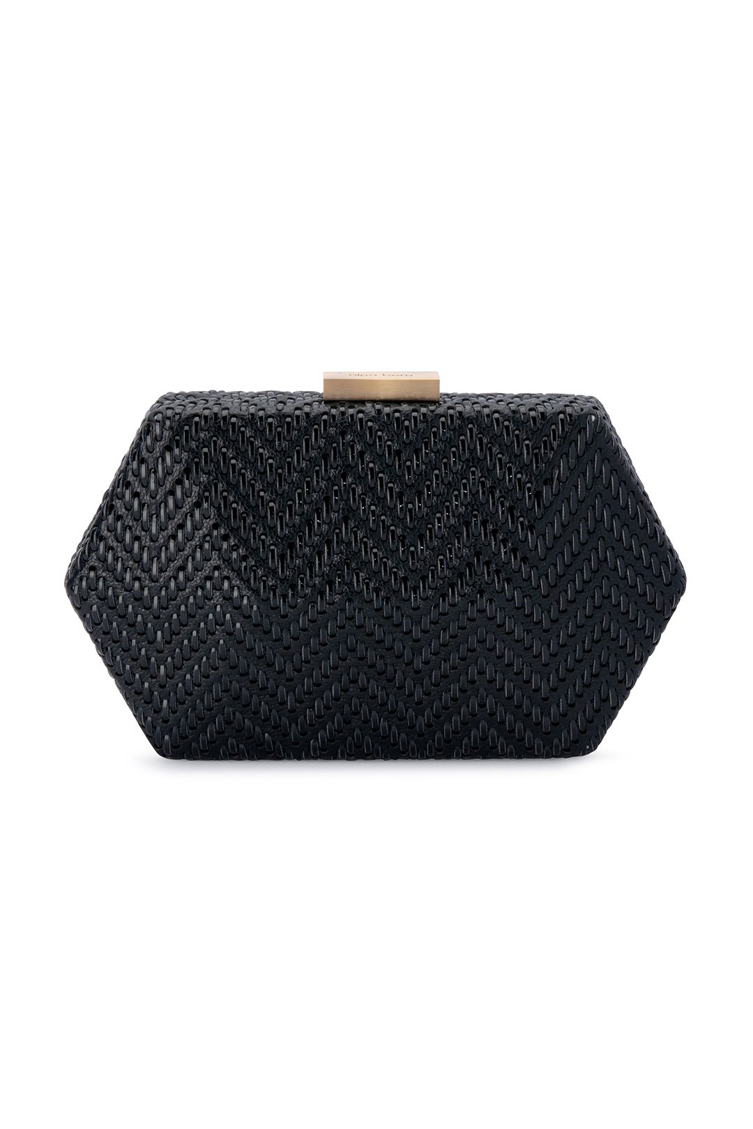 Dawn Zig Zag Pod in Black by Olga Berg for Rent | GlamCorner