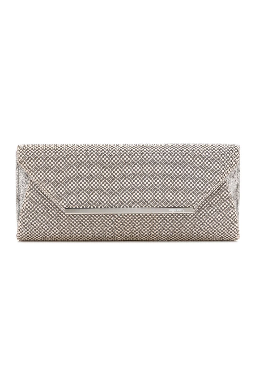 Eloise Ball Mesh Clutch in Silver by Olga Berg for Hire