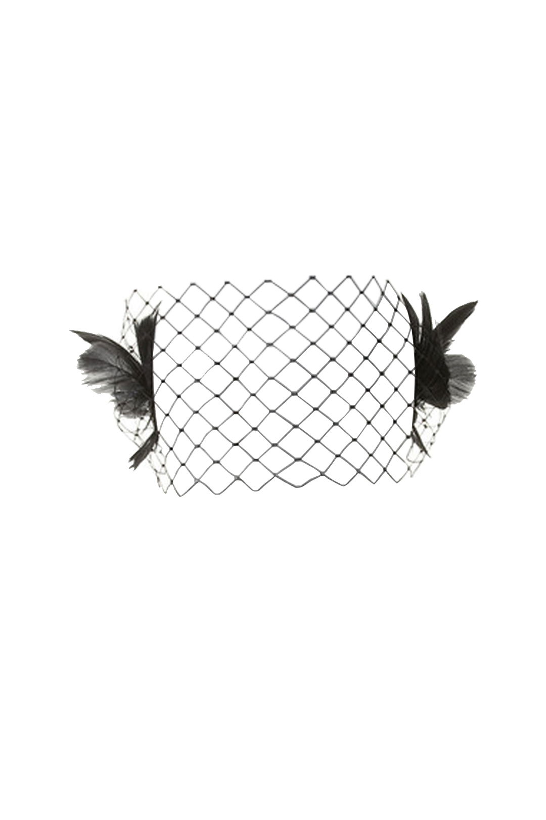 Evie Feather Trimmed Veil by Olga Berg for Hire | GlamCorner