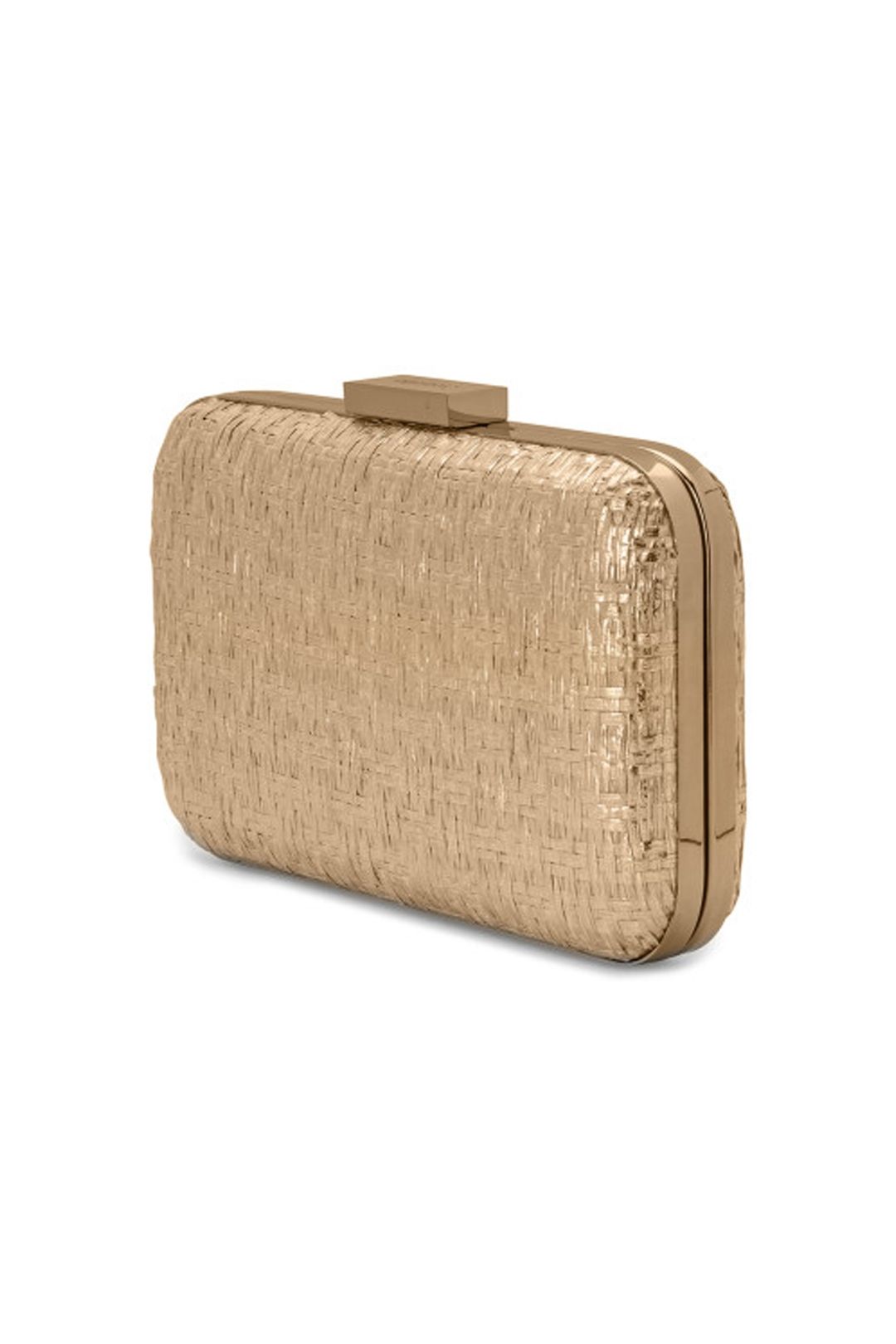 Fawn Metallic Woven Pod in Gold by Olga Berg for Rent