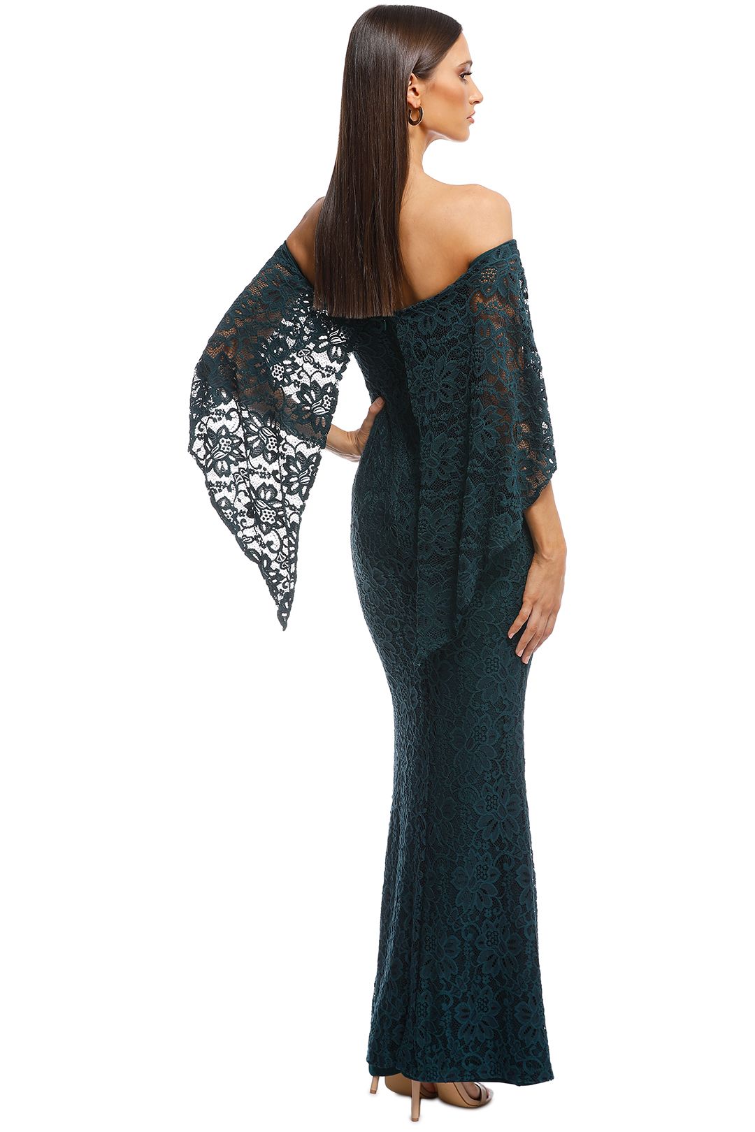 Flourish Gown in Pine by Pasduchas for Rent | GlamCorner