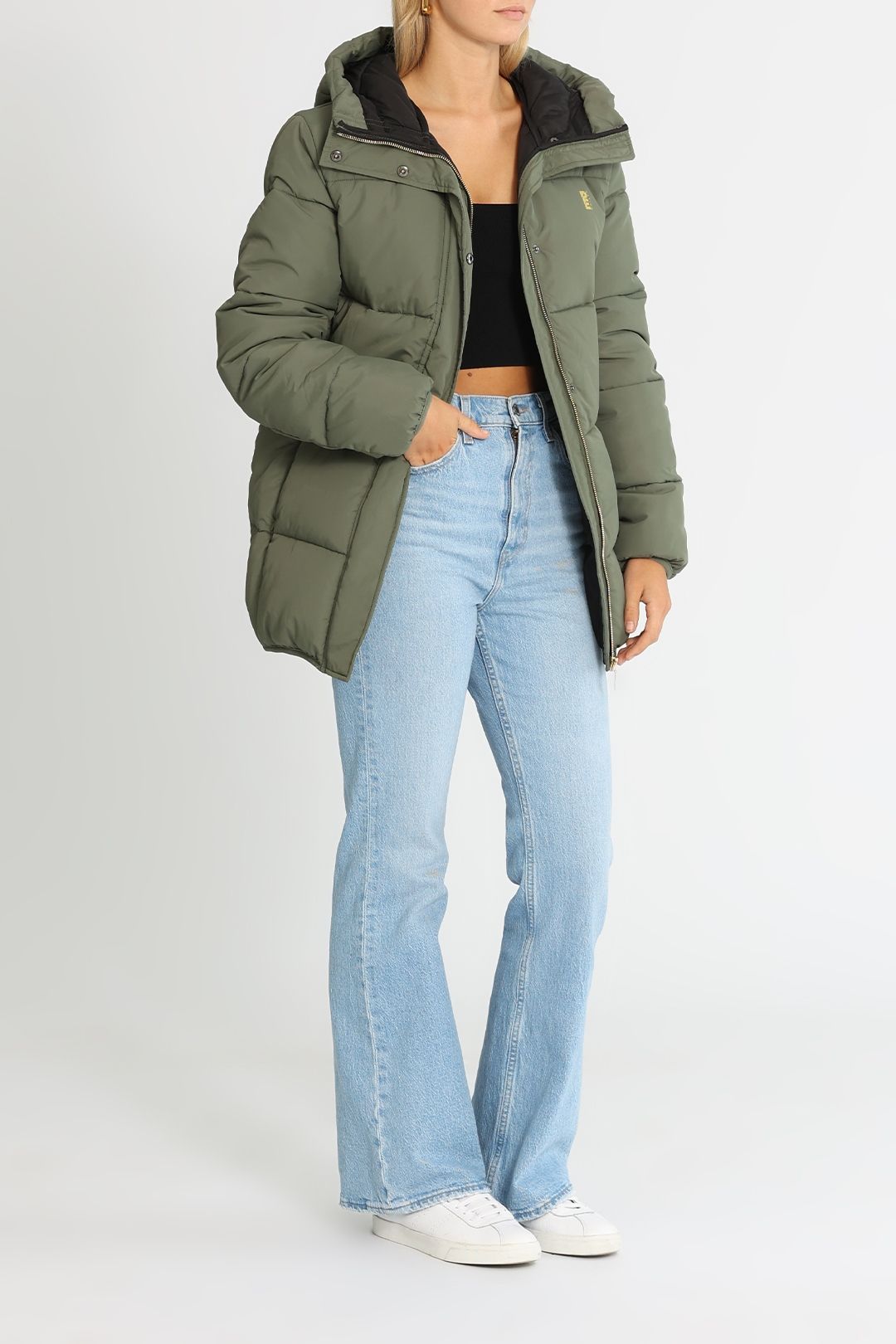 Hire Full Count Puffer Jacket in Four Leaf Clover | PE NATION | GlamCorner