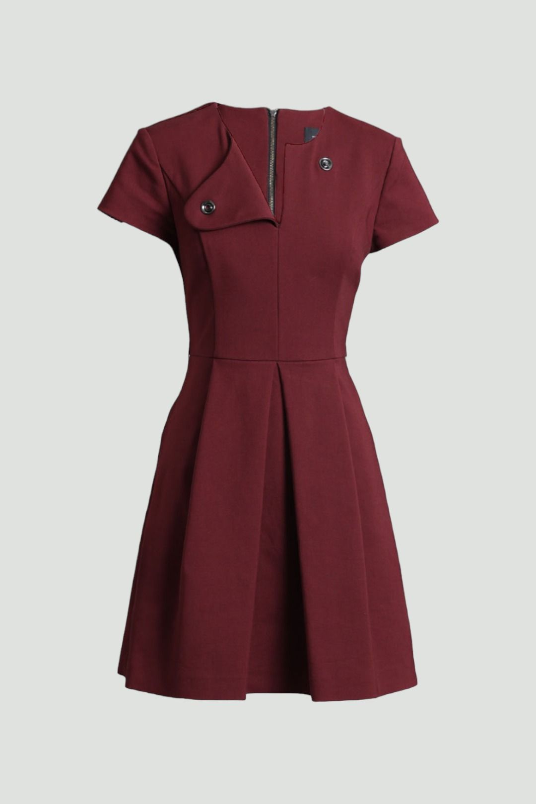 Buy Fit And Flare Maroon Dress | Cue | GlamCorner
