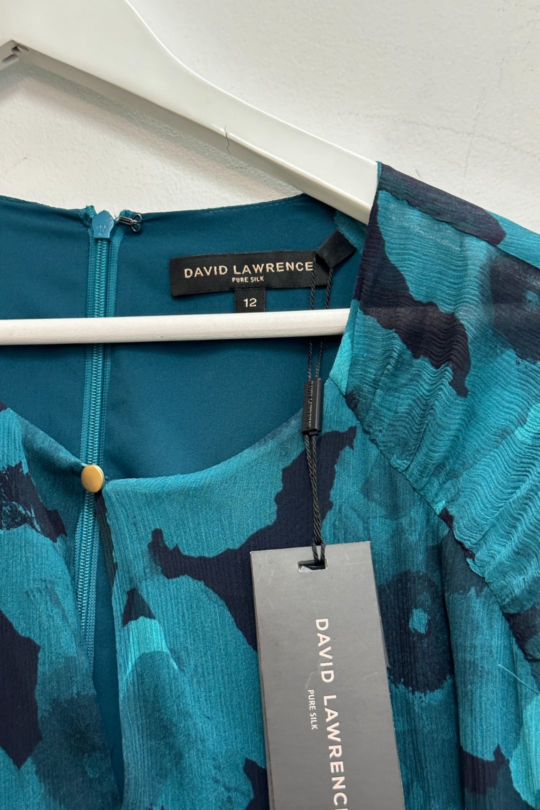 Buy Renee Midi Silk Dress in Dark Teal | David Lawrence | GlamCorner