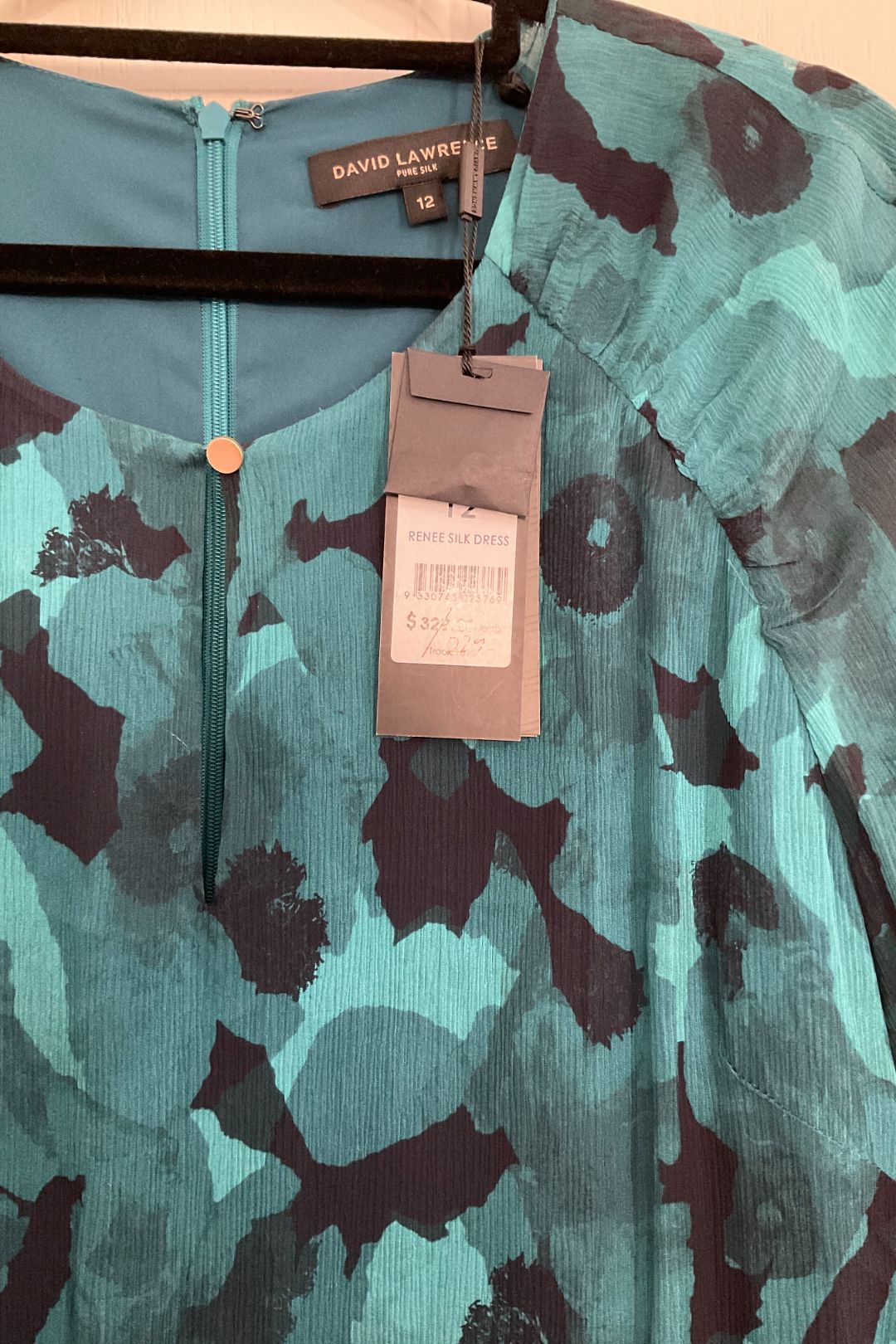 Buy Renee Midi Silk Dress in Dark Teal | David Lawrence | GlamCorner