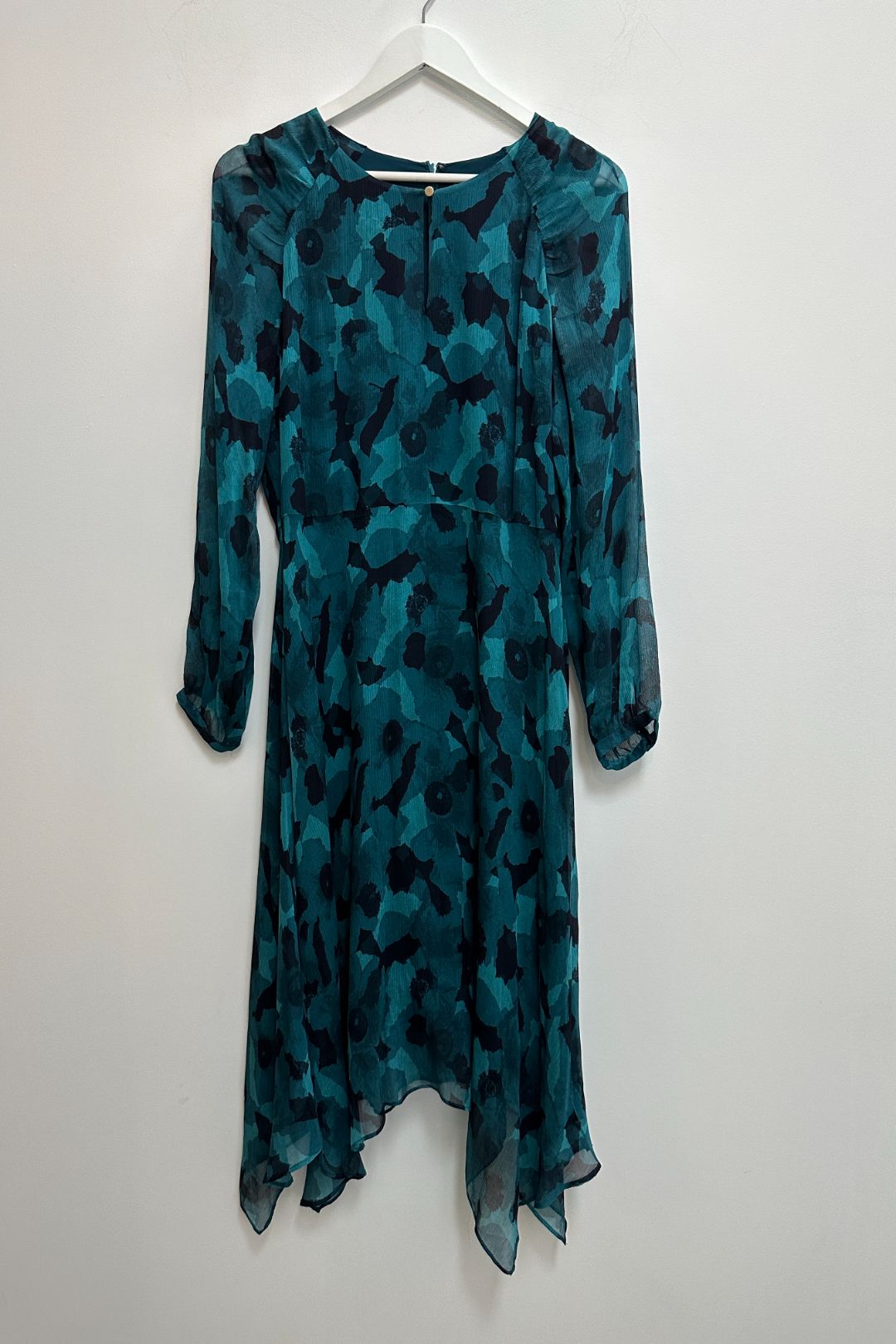 Buy Renee Midi Silk Dress in Dark Teal | David Lawrence | GlamCorner