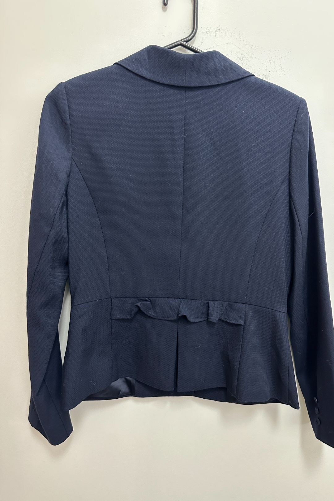 Buy Frill Back Jacket in Navy | Review | GlamCorner